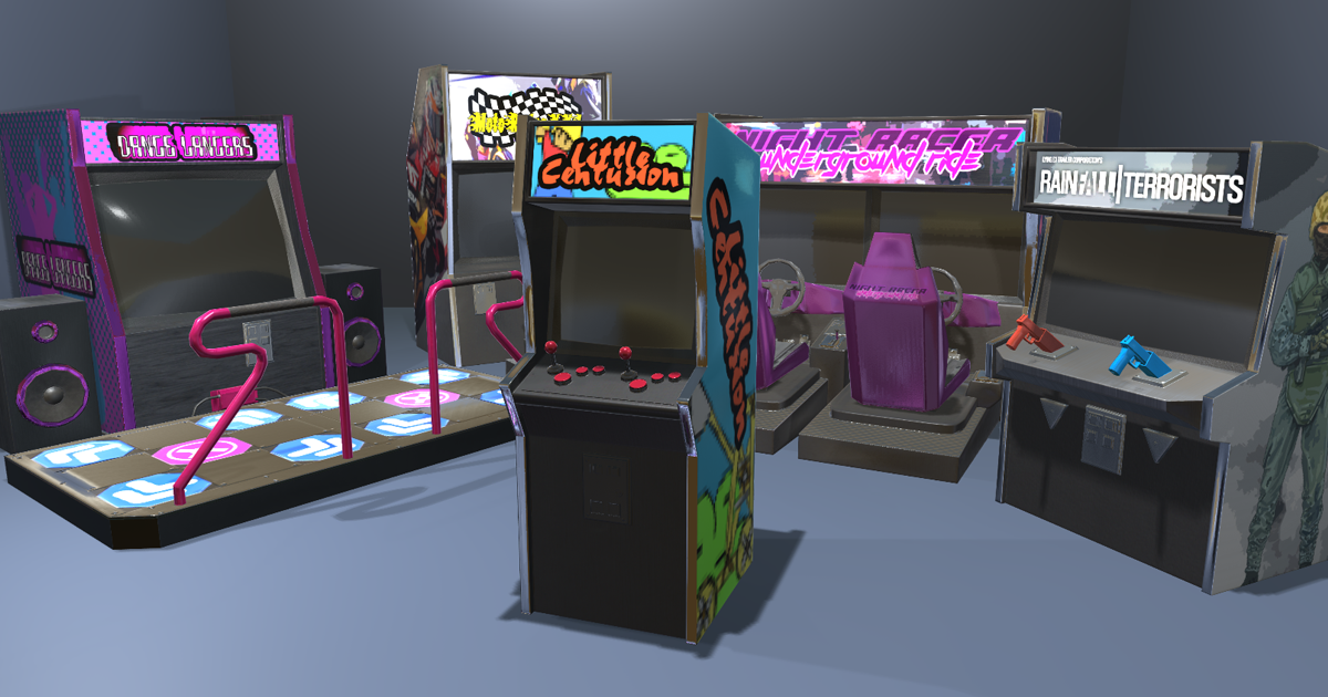 Retro Arcade Machines Pack | 3D Electronics | Unity Asset Store