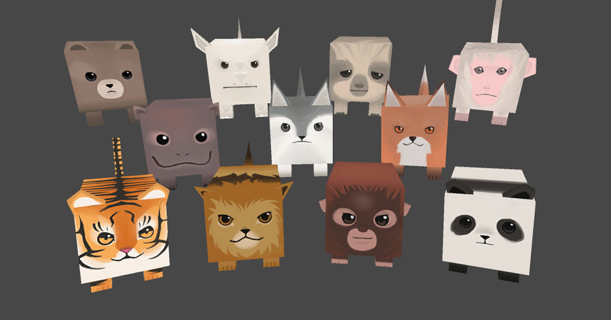 Cube-Animal_Pack 1-1 | 3D Characters | Unity Asset Store