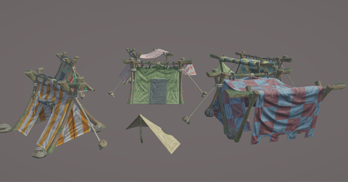 Tents Pack Volume 1 | 3D Exterior | Unity Asset Store