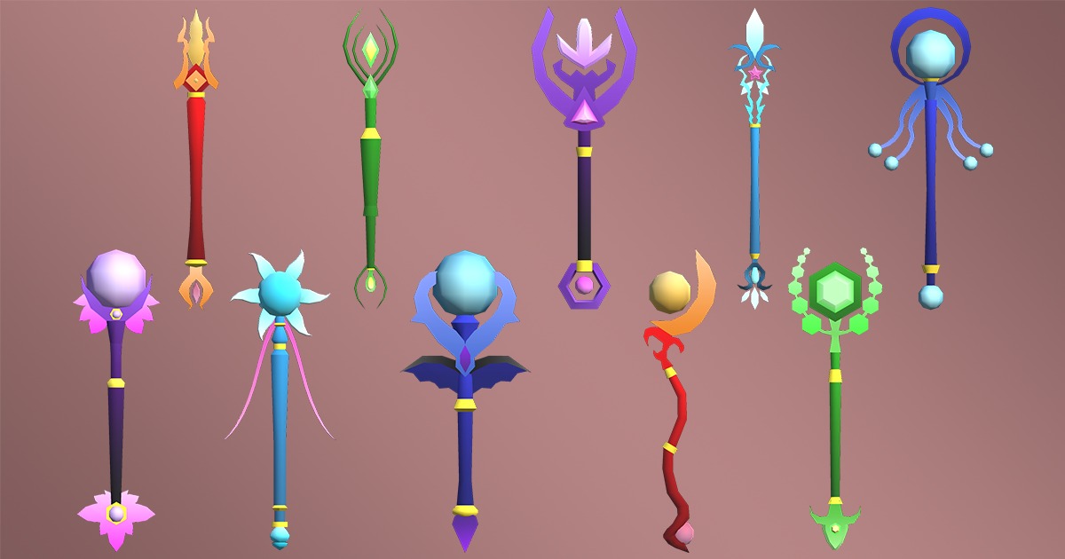 3d Wand Pack 01 3d 武器 Unity Asset Store