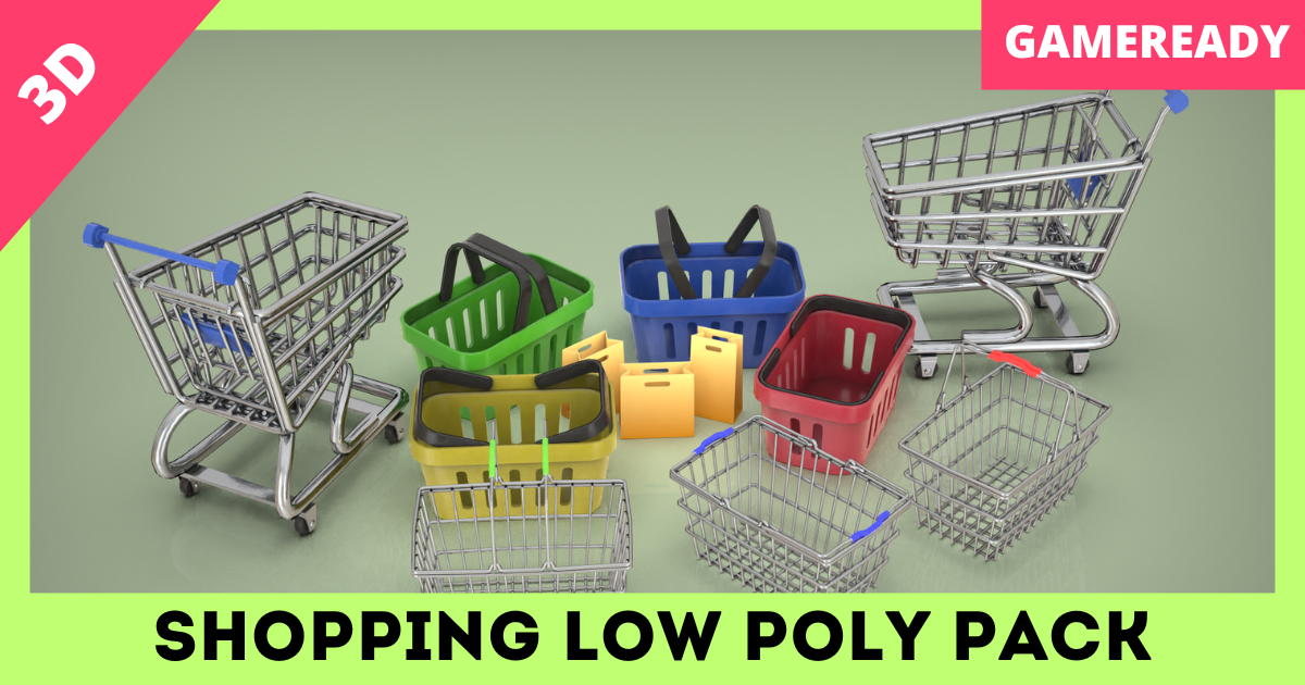 Shopping Low Poly Pack | 3D Props | Unity Asset Store