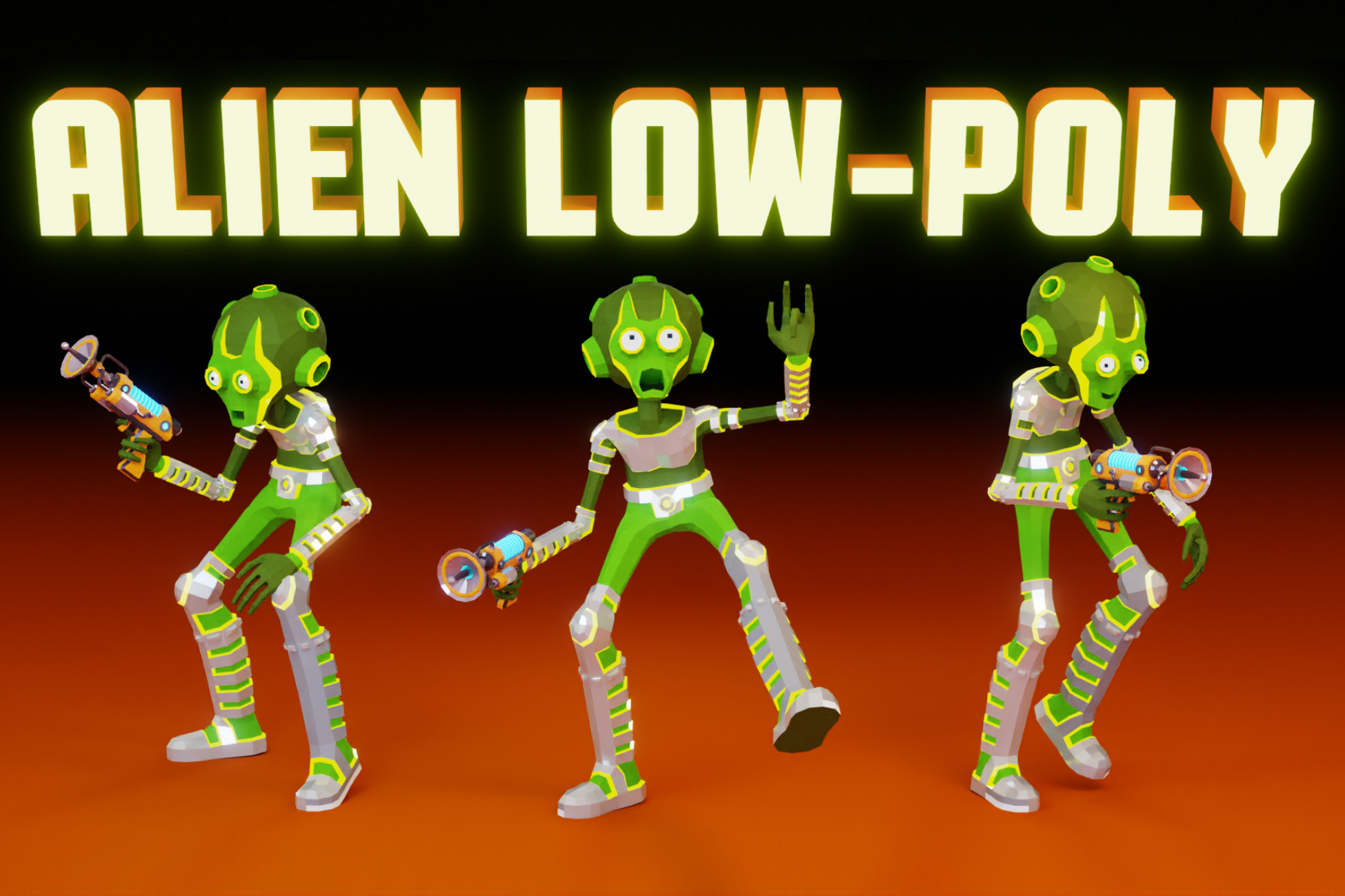 3D Alien Character Low-poly stylized | Characters | Unity Asset Store
