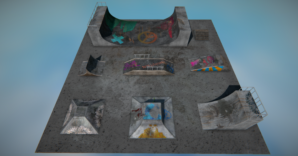 Sports Skate Park Asset Package | 3D Urban | Unity Asset Store