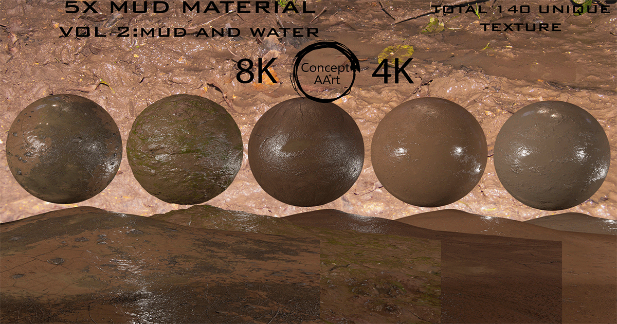 MUD VOL2: MUD AND WATER | 2D Textures & Materials | Unity Asset Store