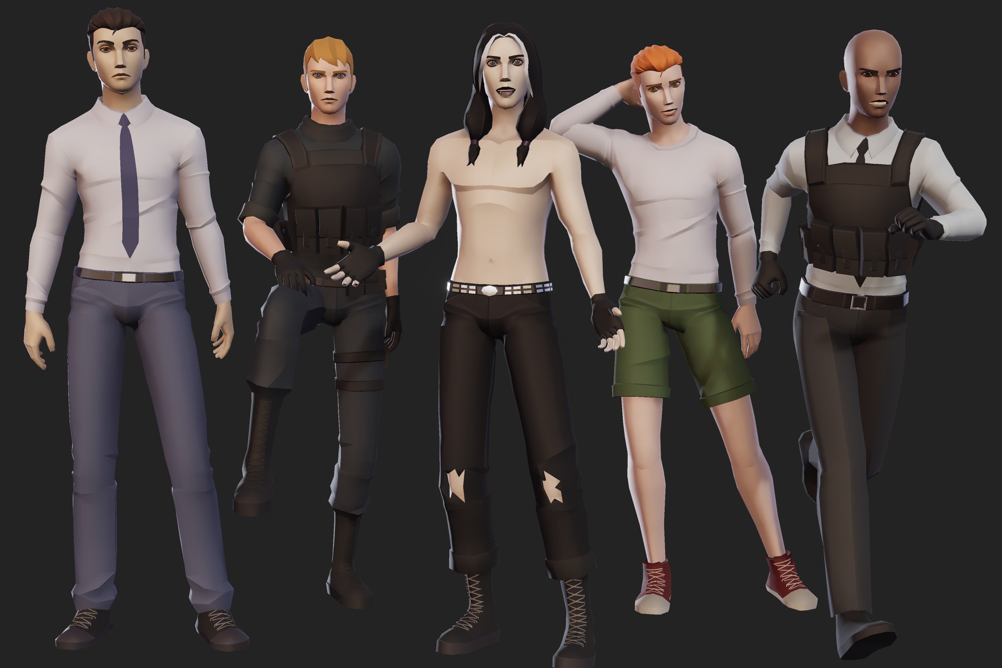 Lowpoly Modular Character - David | Characters | Unity Asset Store