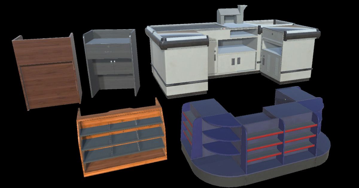 Checkout Counters | 3D Interior | Unity Asset Store