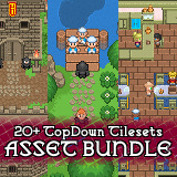 2D TopDown Tilesets RPG Game Asset Bundle