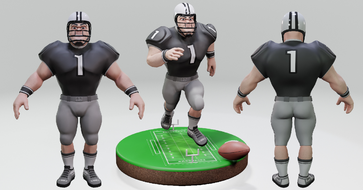 American Football Character Touchdown 01 | 3D Characters | Unity Asset ...