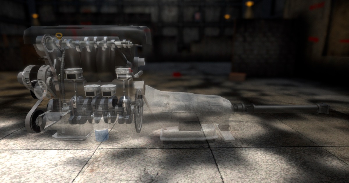 Japanese Motor Animated Rear Transmission (Engine) | 3D Land | Unity ...