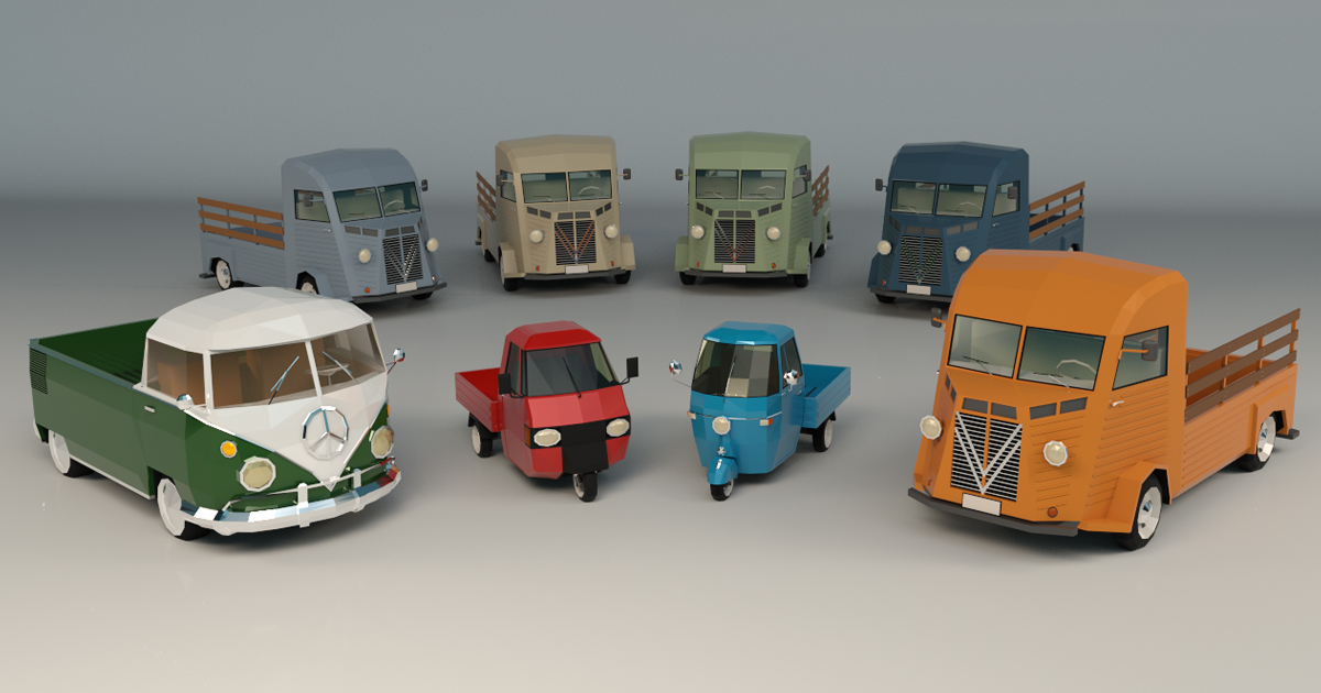 Low Poly Pickup Pack 02 | 3D Land | Unity Asset Store