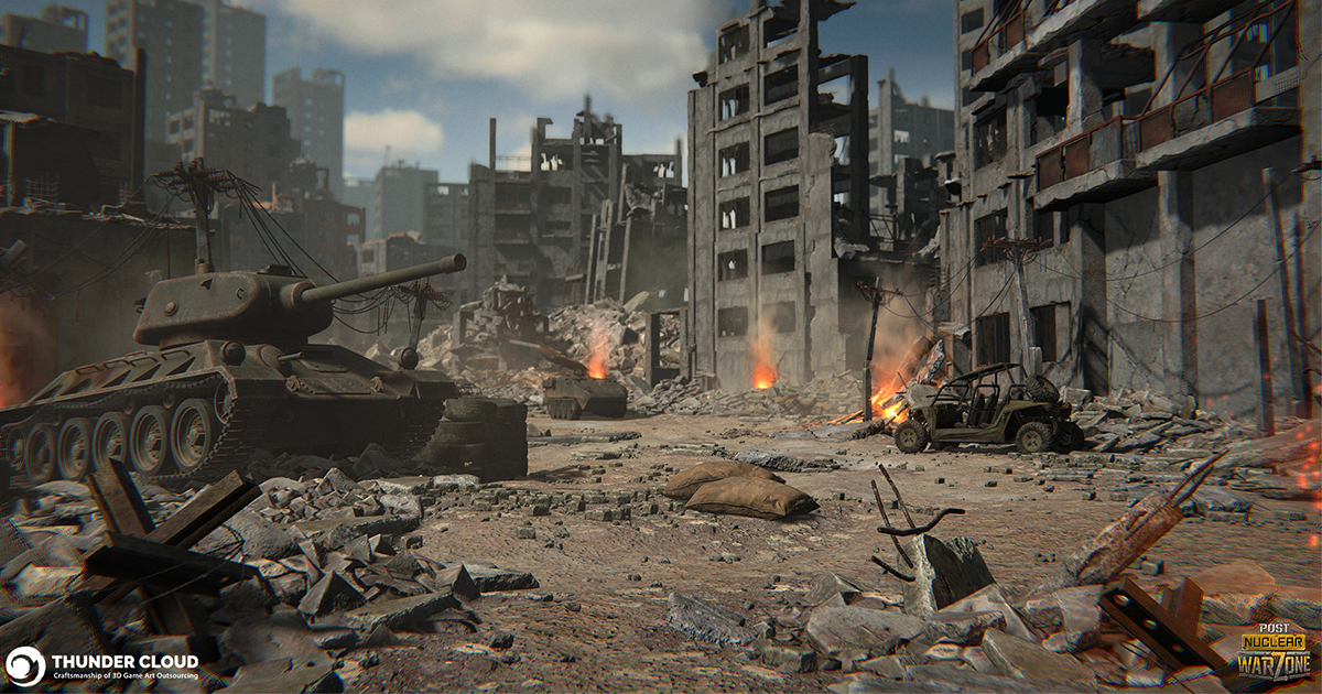 Post Nuclear Warzone City | 3D Environments | Unity Asset Store