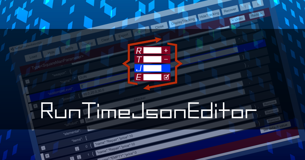 RunTimeJsonEditor | Utilities Tools | Unity Asset Store