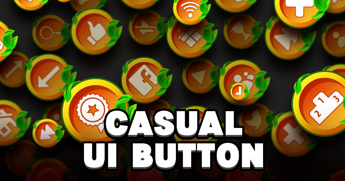 Casual UI Buttons #2 | 2D GUI | Unity Asset Store
