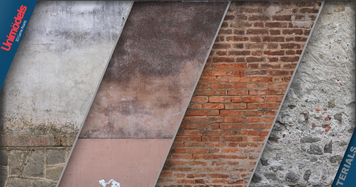 Wall Materials Vol. 4 - 100% photoscanned textures | 2D Textures ...