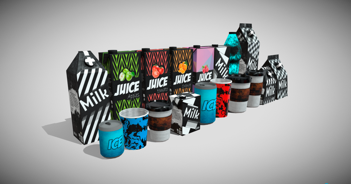 Beverage FREE WEEK! Drinks and Bottles | 3D Food | Unity Asset Store