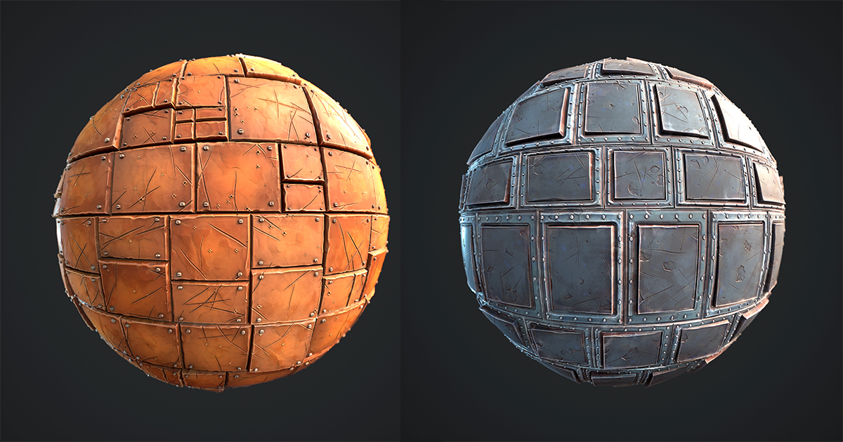 Stylized riveted metal | 2D Textures & Materials | Unity Asset Store