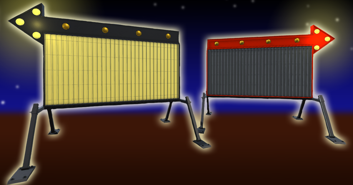 Customizable Roadside Marquee Sign | 3D | Unity Asset Store