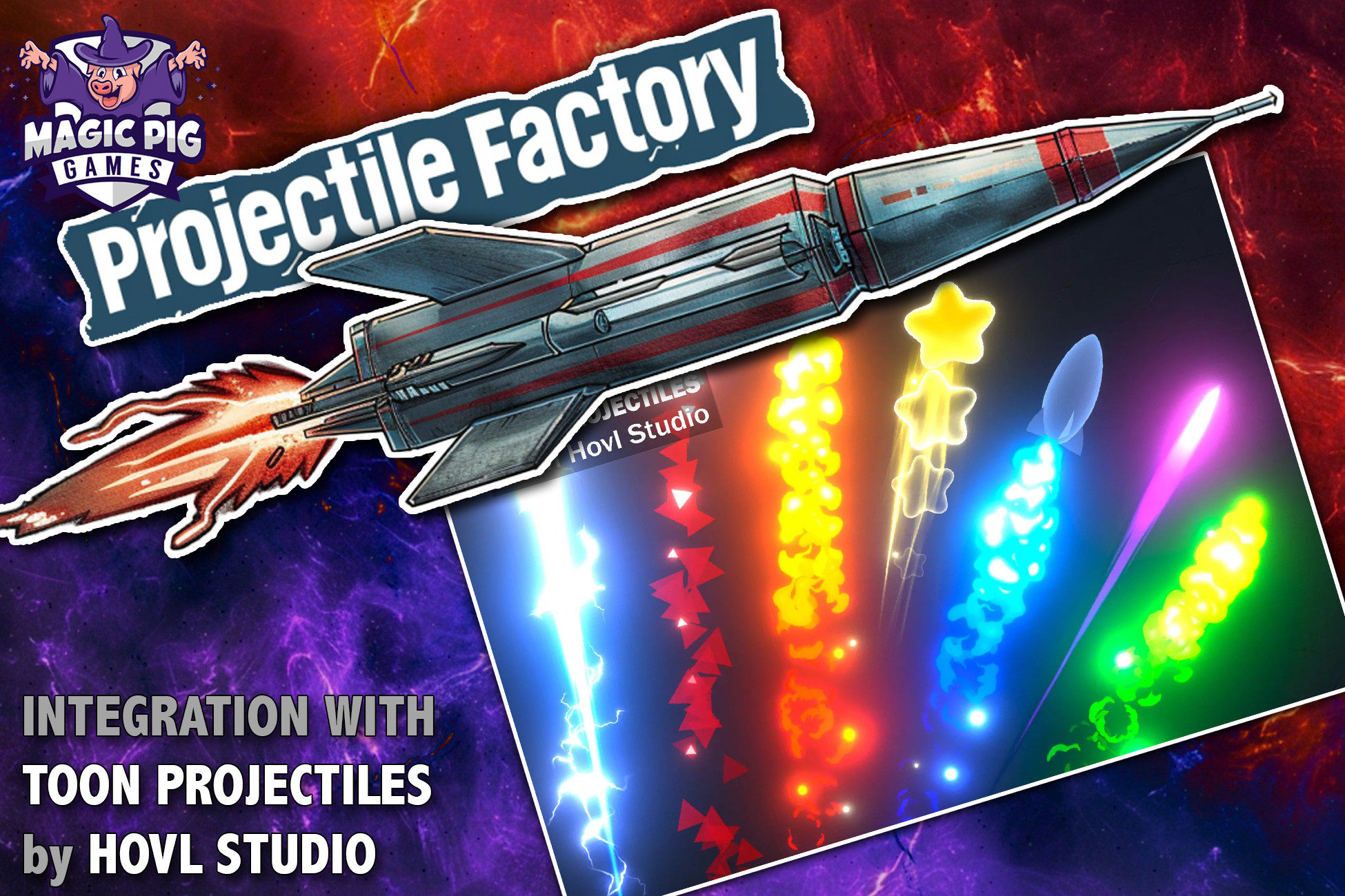 Projectile Factory for Toon Projectiles by Hovl Studio | Spells | Unity Asset Store