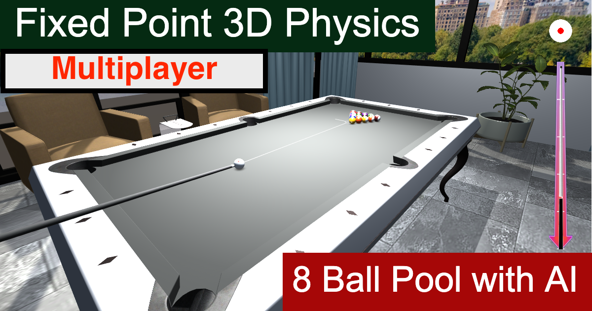 Billiard Multiplayer, AI, Fixed-Point 3D Physics (Calculable Mechanics v2) | Systems | Unity ...