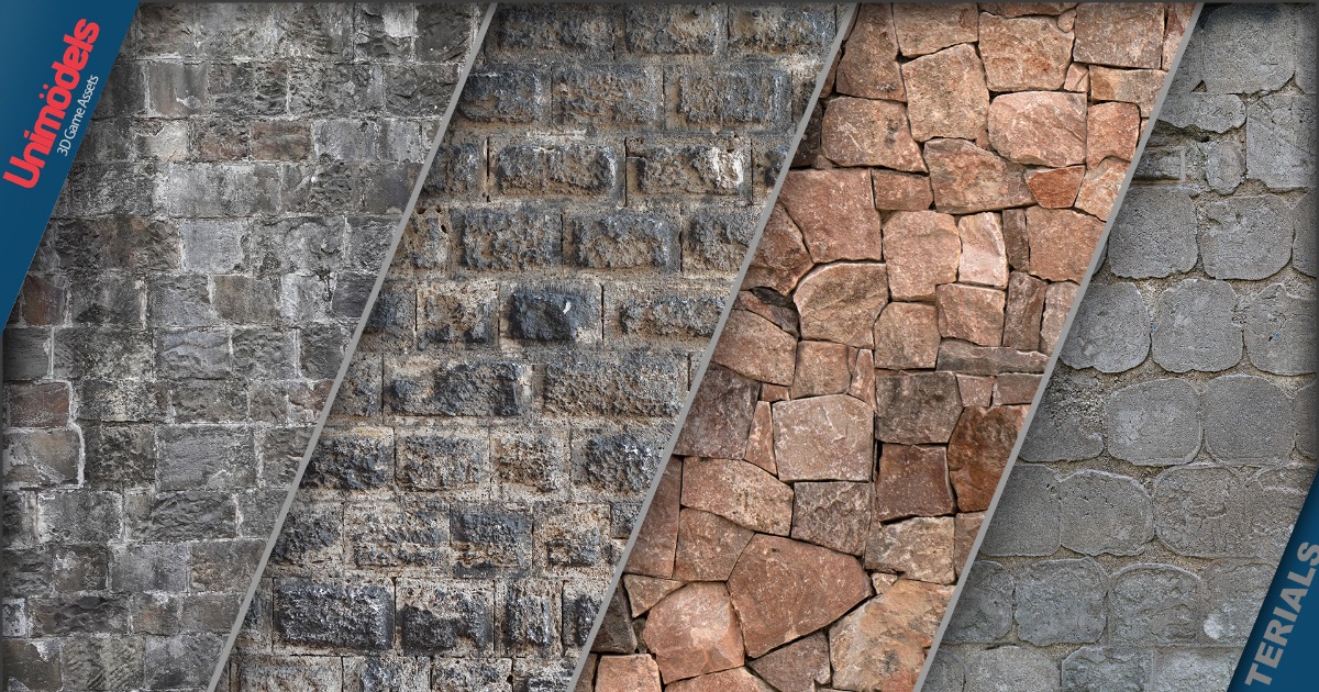 Wall Materials Vol. 2 - 100% photoscanned textures | 2D Textures ...