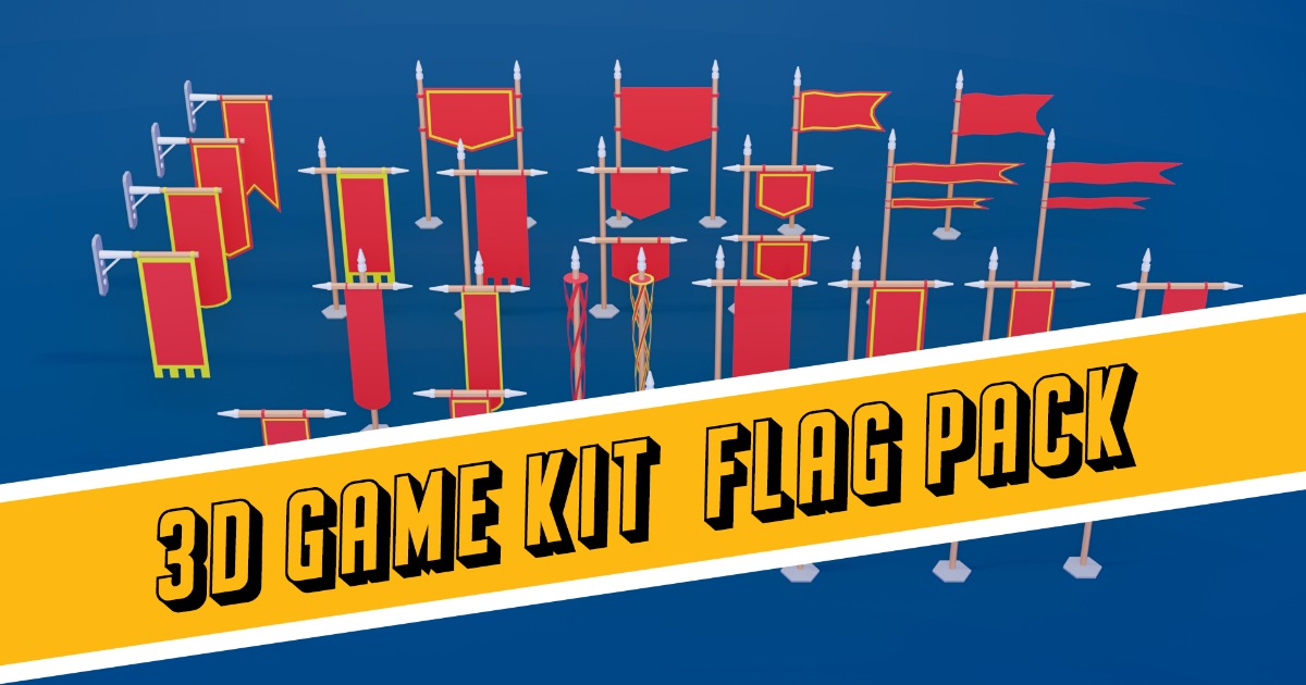 3D Game Kit-Flag Pack | 3D Props | Unity Asset Store