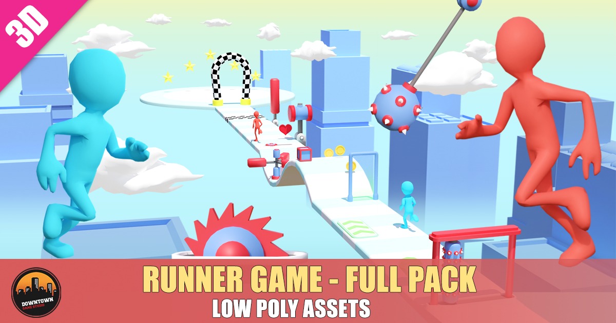 RUNNER GAME - COMPLETE GAME PACK | 3D Props | Unity Asset Store