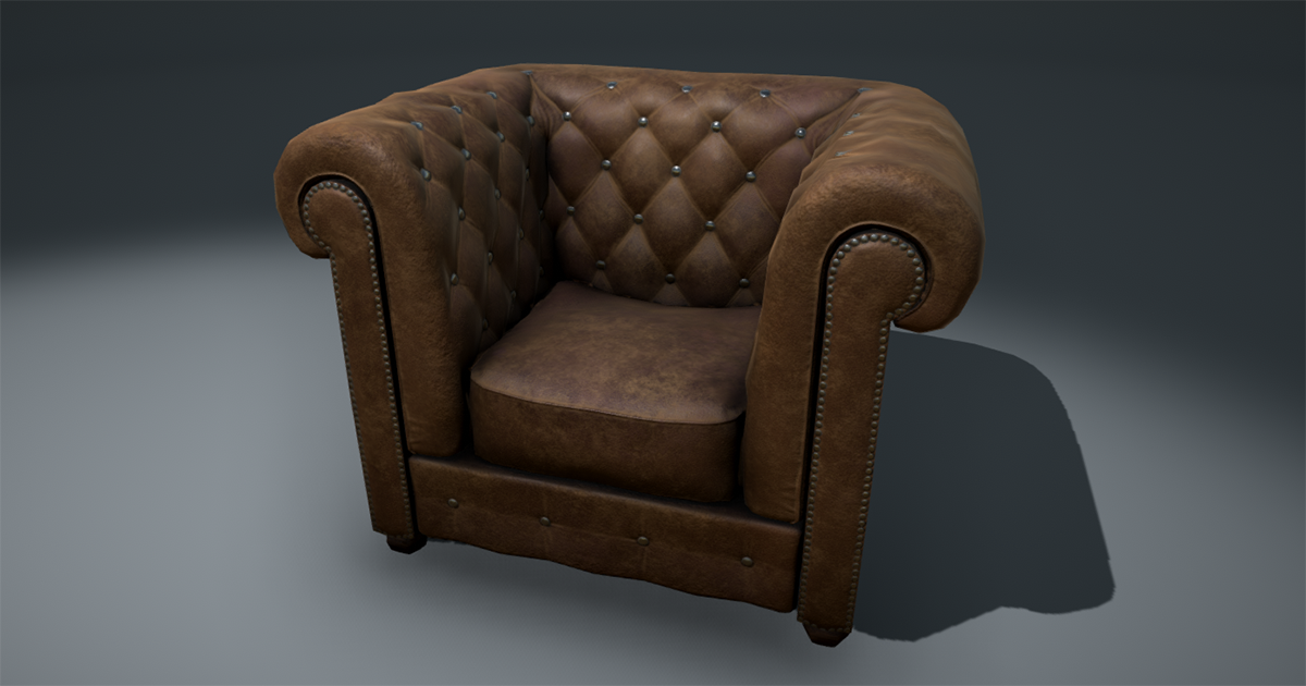Chesterfield Leather Chair | 3D Furniture | Unity Asset Store