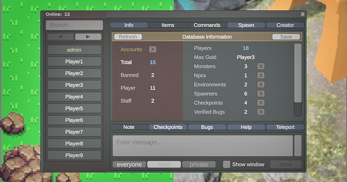 Management Tools for the uMMORPG | Integration | Unity Asset Store