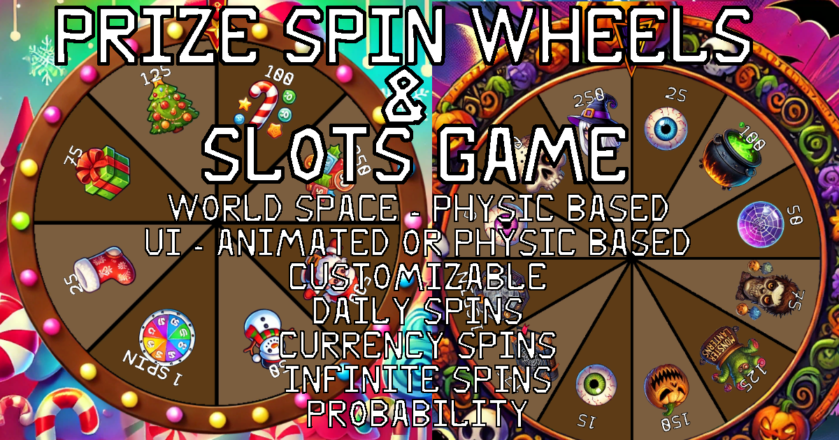 Prize Spin Wheels & Slots Game | Animation Tools | Unity Asset Store