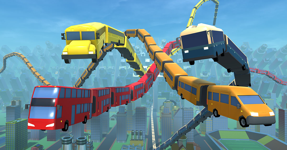 4 Low Poly Bus Pack | 3D 지상 | Unity Asset Store