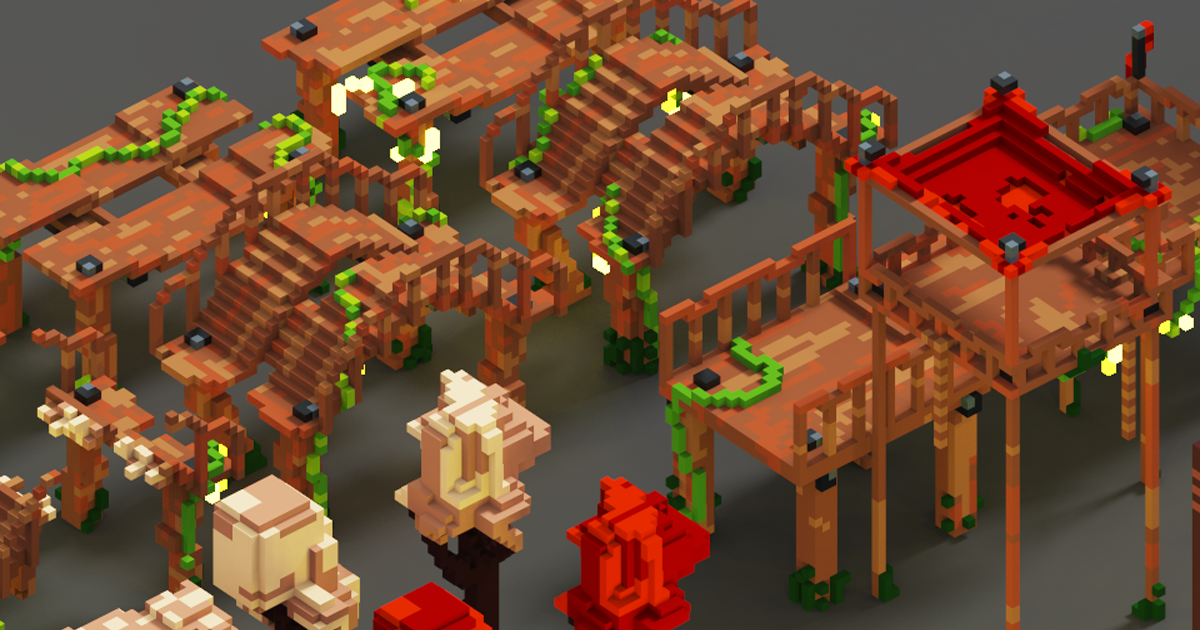 MB: voxel village in swamp | 3D Fantasy | Unity Asset Store