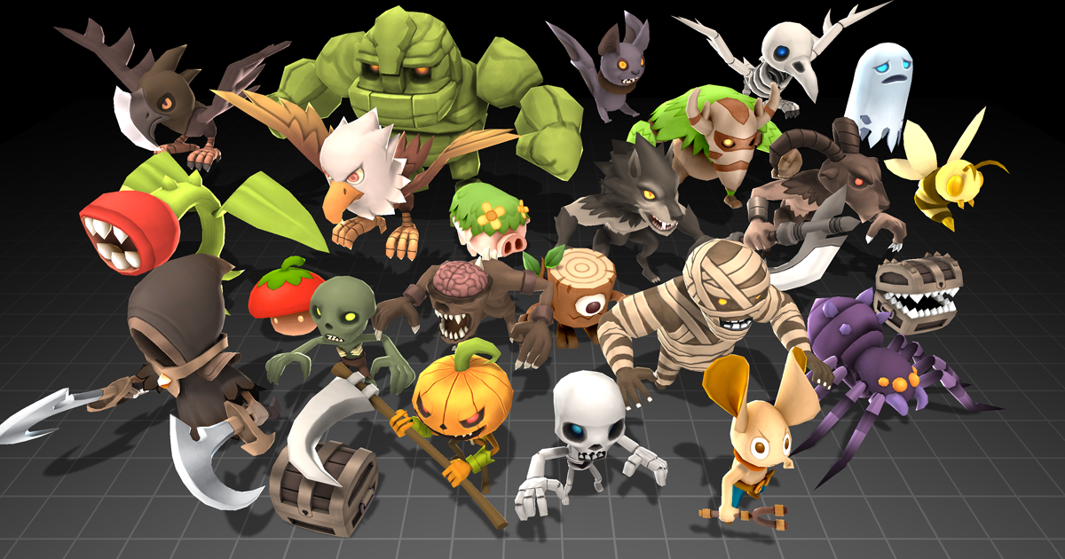 MS - Monster Mega Pack 1 | 3D Creatures | Unity Asset Store