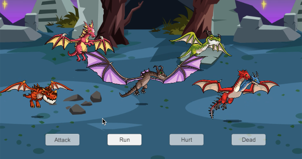 5 Dragons Pack 4 | 2D Characters | Unity Asset Store