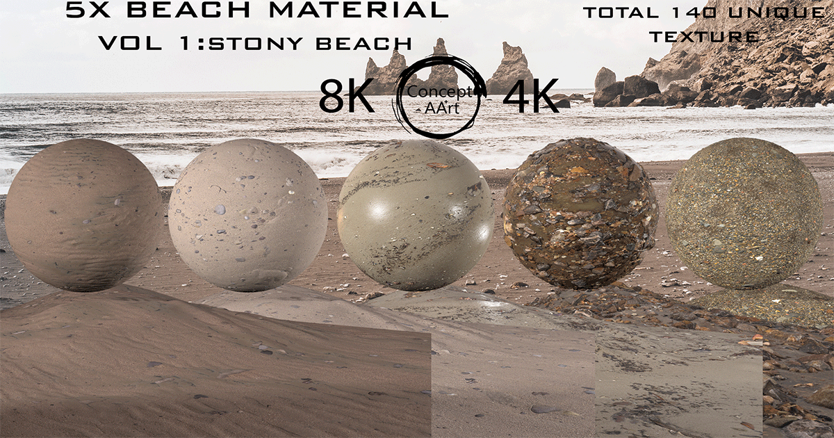 BEACH VOL1:STONY BEACH | 2D Textures & Materials | Unity Asset Store