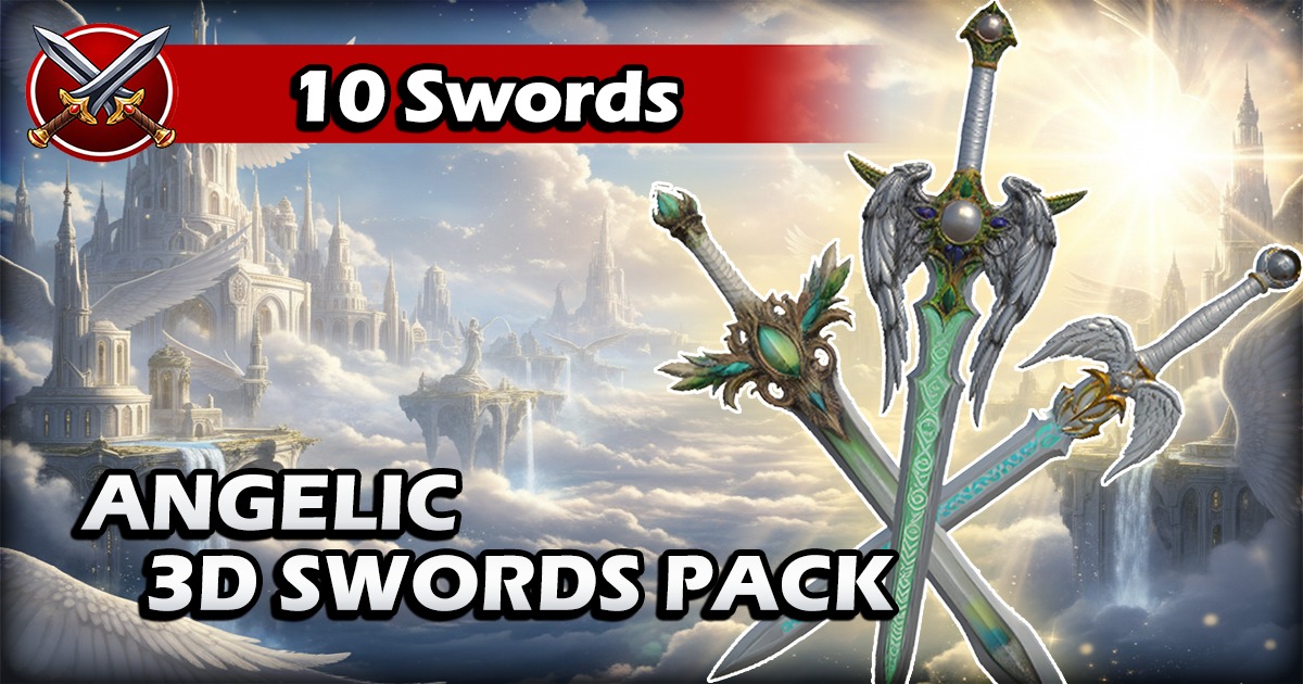Angelic 3D Swords Pack | 3D 武器 | Unity Asset Store