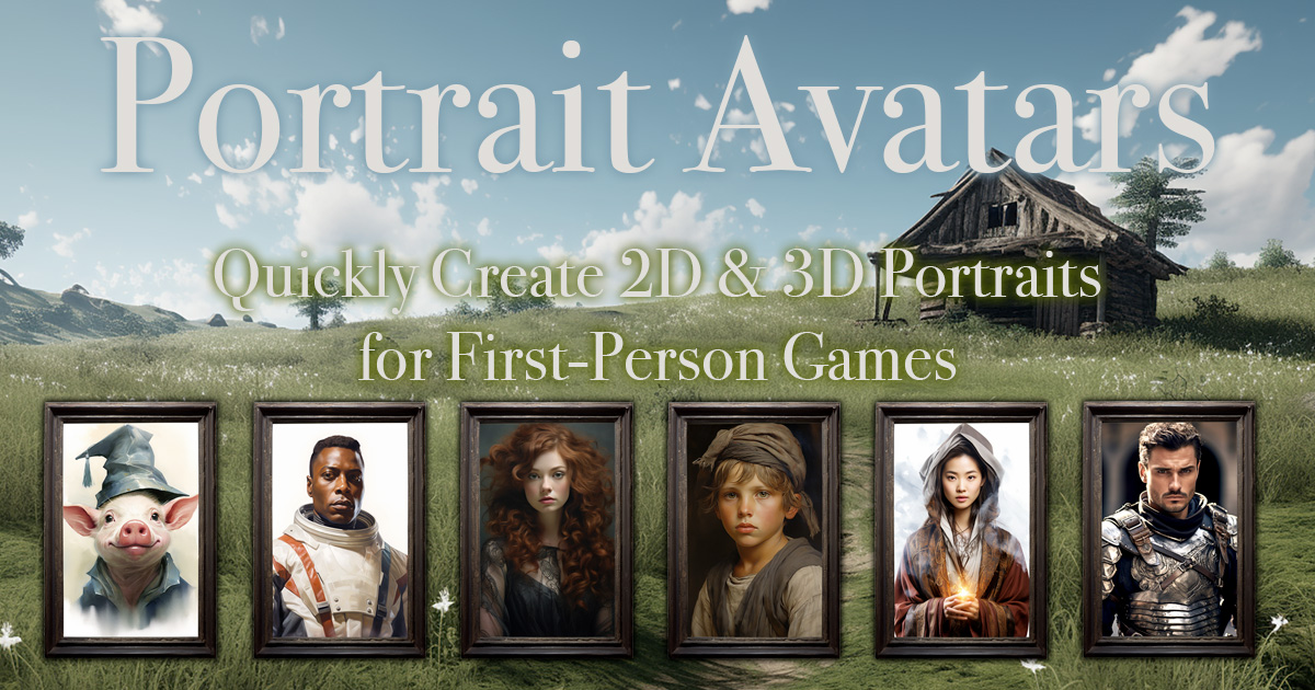 Portrait Avatars - 1st Person 2D / 3D Portrait Tool for FPS / RPG Games ...