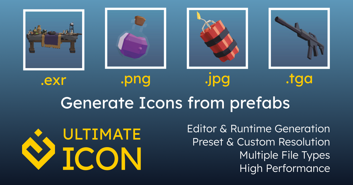 Ultimate Icon - Editor & Realtime Icon Generator | Utilities Tools | Unity Asset Store
