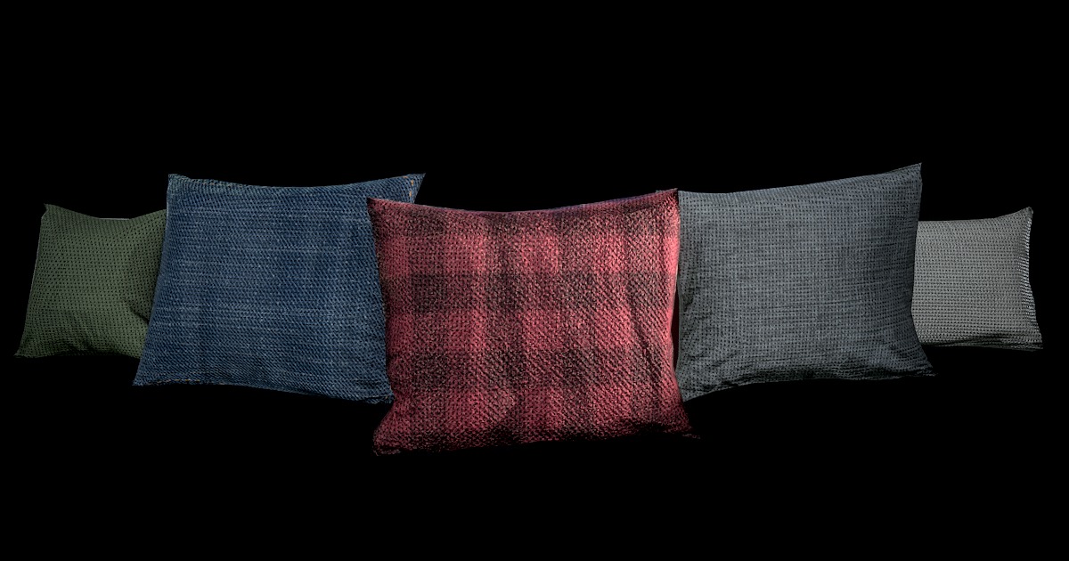 Realistic Pillow Set – High-Quality Soft Cushions Pack | 3D Furniture ...