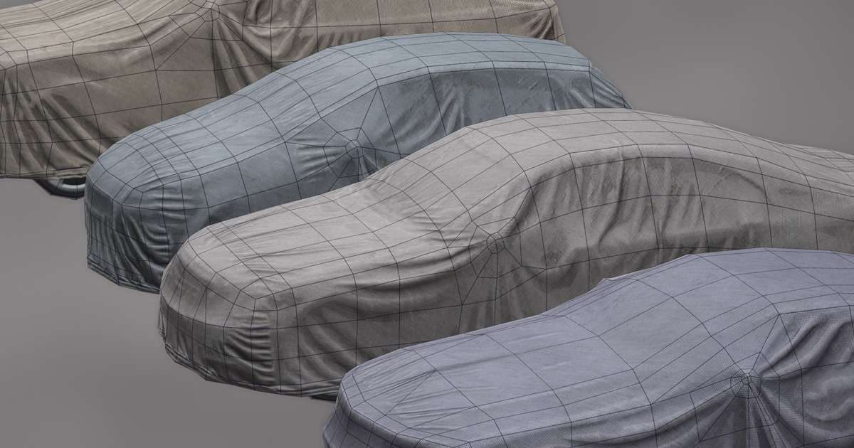 Covered cars pack | 3D Exterior | Unity Asset Store