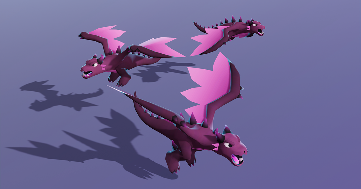 Dragon Nightfall Cute Series | 3D Creatures | Unity Asset Store