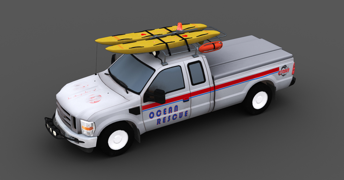 Lifeguard Vehicle Lowpoly | 3D Land | Unity Asset Store