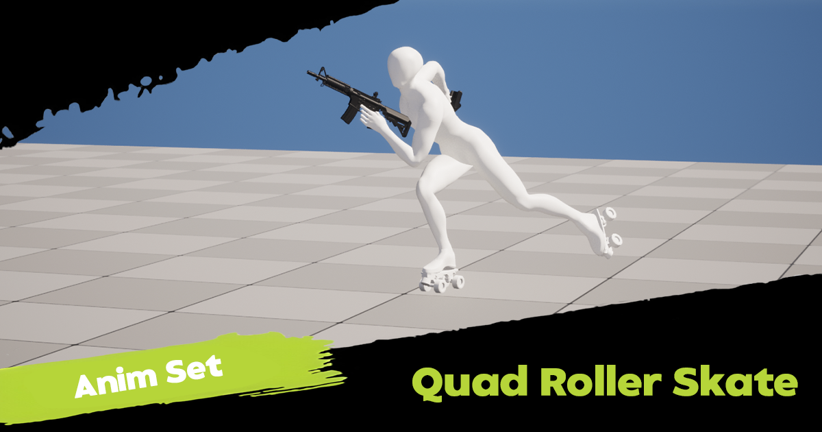 Quad Roller Skate Anim Set | 3D アニメーション | Unity Asset Store