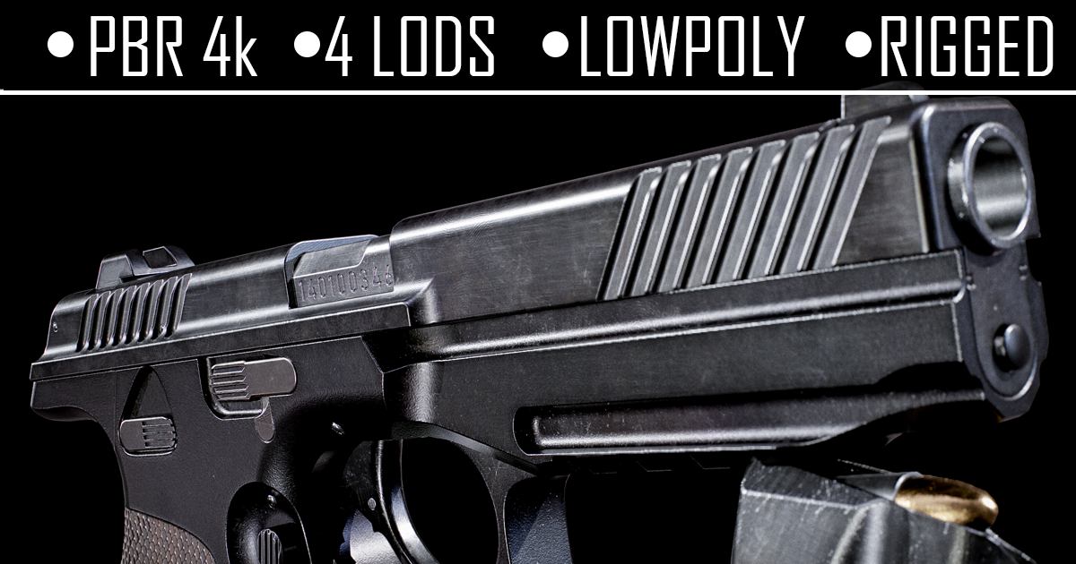 PL-14 HQ Russian Pistol | 3D Guns | Unity Asset Store