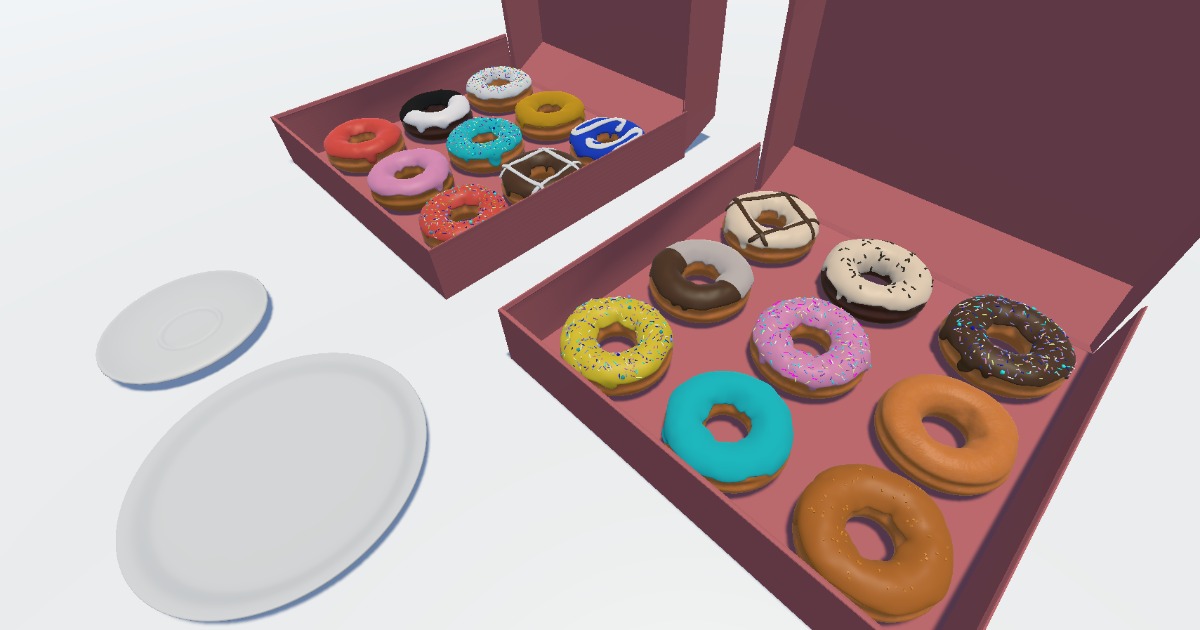 Doughnut Set/Pack | 3D Food | Unity Asset Store