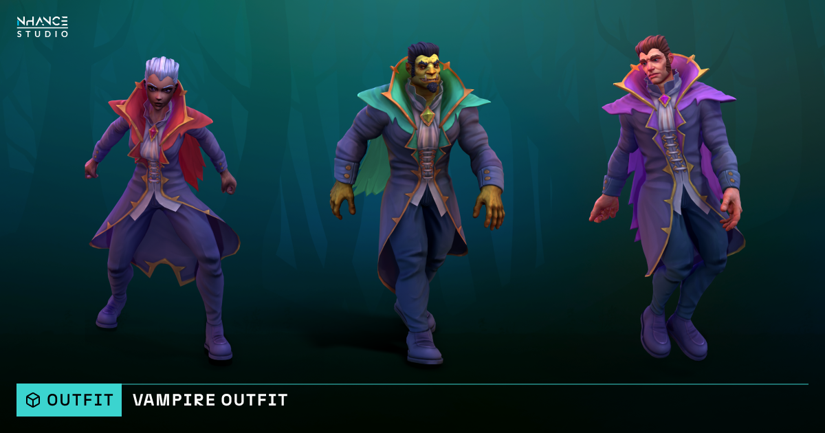 Stylized Fantasy Vampire Outfit | 3D Characters | Unity Asset Store