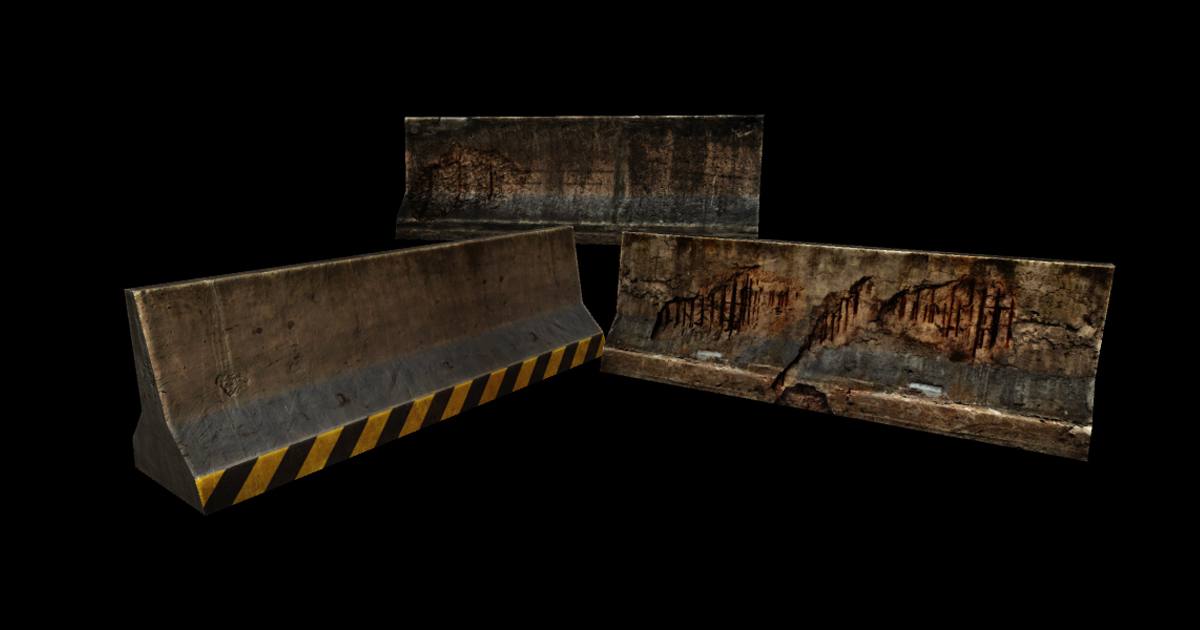 Concrete Barriers model | 3D | Unity Asset Store
