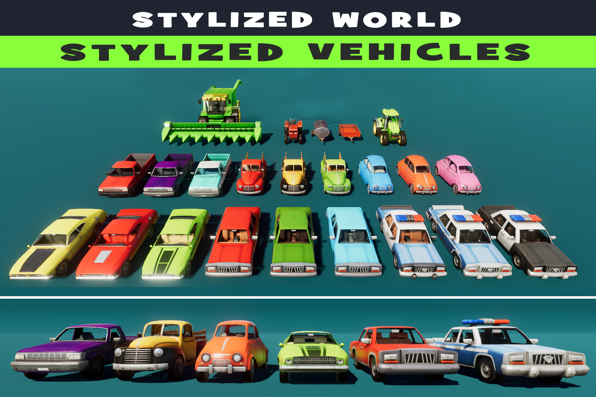 Stylized Vehicles | 3D 지상 | Unity Asset Store