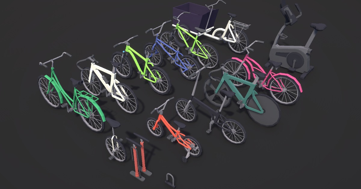 Ultimate Bicycle Pack! - Low Poly | 3D Land | Unity Asset Store