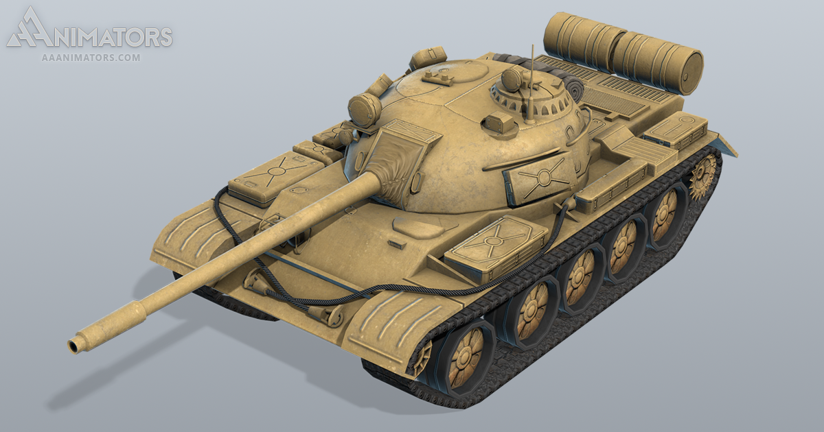 Low Poly Vehicle 03a(T55) | 3D Land | Unity Asset Store