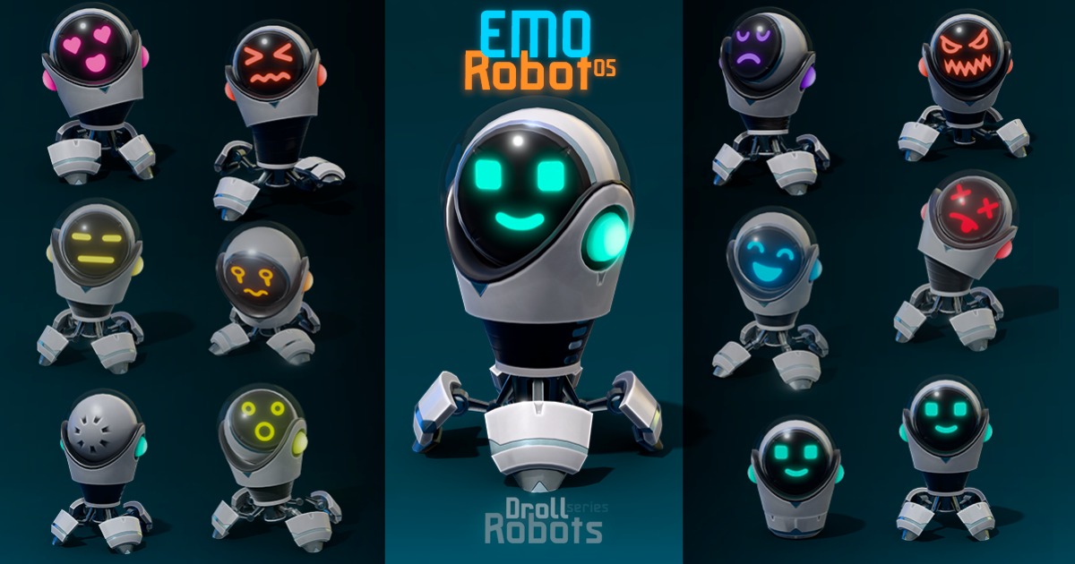 Emo Robot 05 | 3D Robots | Unity Asset Store